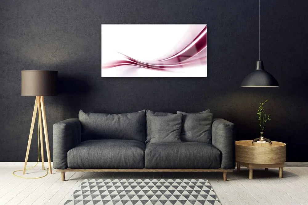Obraz na skle Abstrakce Vlny Art Umění 100x50 cm