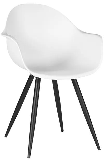 LABEL51 Bílá/černá jídelní židle Assena