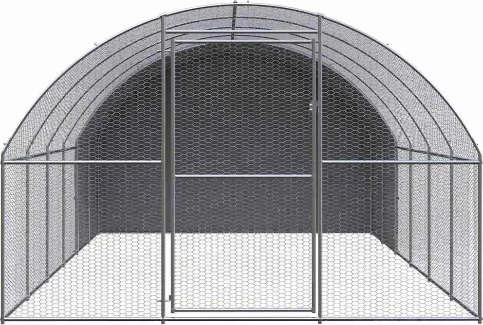 Venkovní klec pro kuřata 3 x 6 x 2 m pozinkovaná ocel 3095474