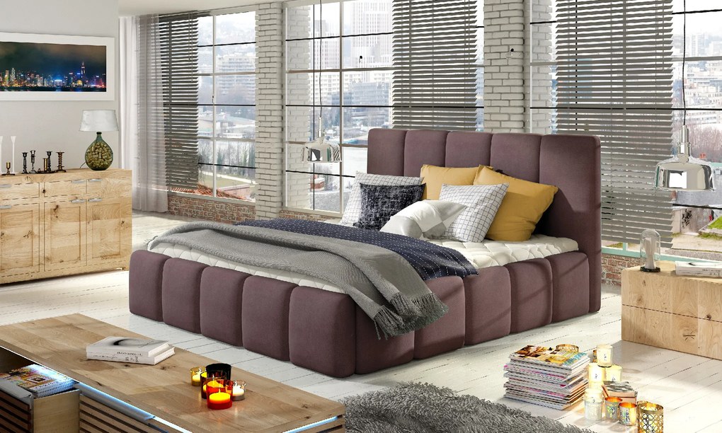 Edvige postel 160x200 + kovový rošt/plynové písty/úložný prostor Materiál / Dekor: Orinoco 85