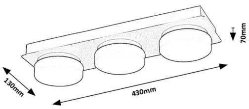 Rabalux 75003 - LED Stropní koupelnové svítidlo ATTICHUS 3xLED/6W/230V IP44