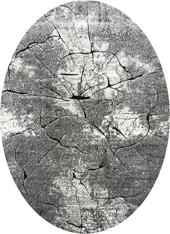 BE Koberec Miami 129 GREY - šedý oválný Rozměr: 140x190 cm