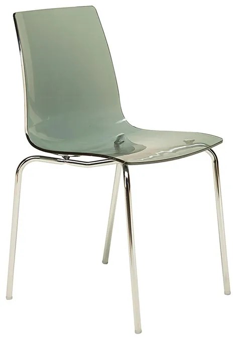 Stima Plastová židle LOLLIPOP s kovovou podnoží Odstín: Rosso - Transparentní