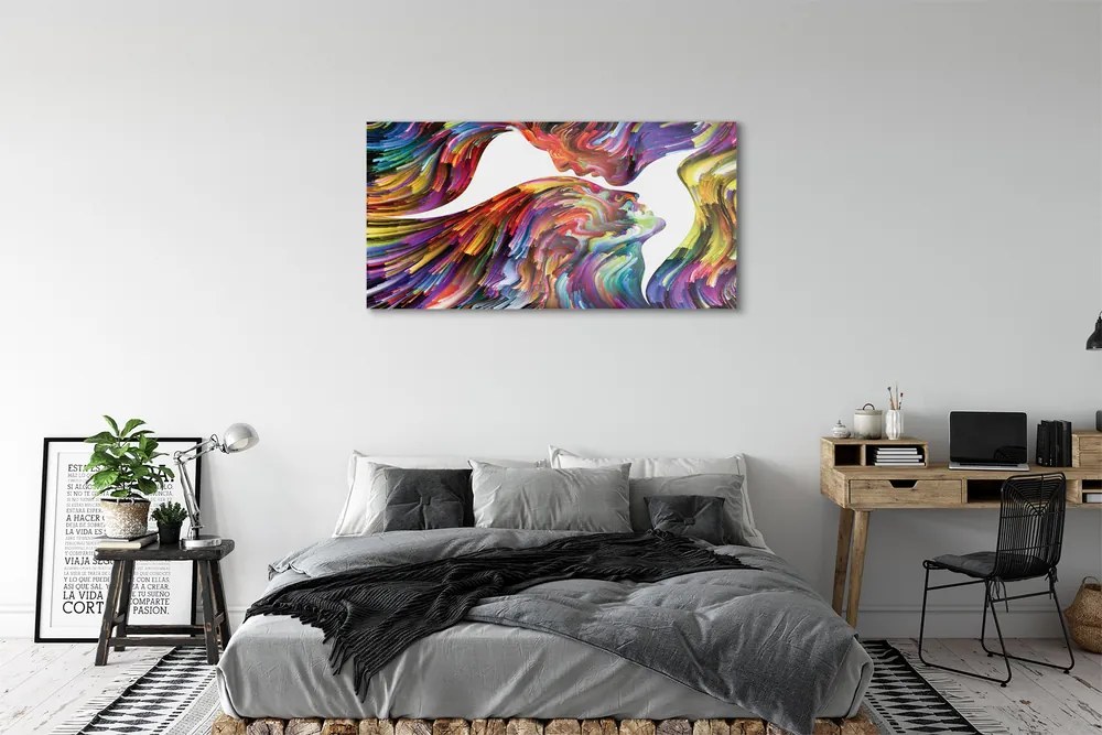 akrylový obraz obrazové plochy barva 125x50 cm