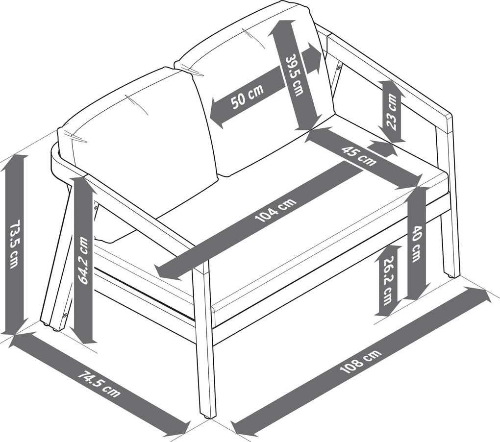 Tchibo - Zahradní sedací souprava s textilním výpletem - barva: hnědá