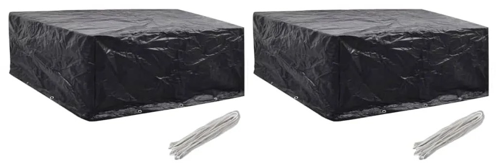 Plachty na zahradní nábytek 2 ks 10 oček 260 x 260 x 90 cm 279130