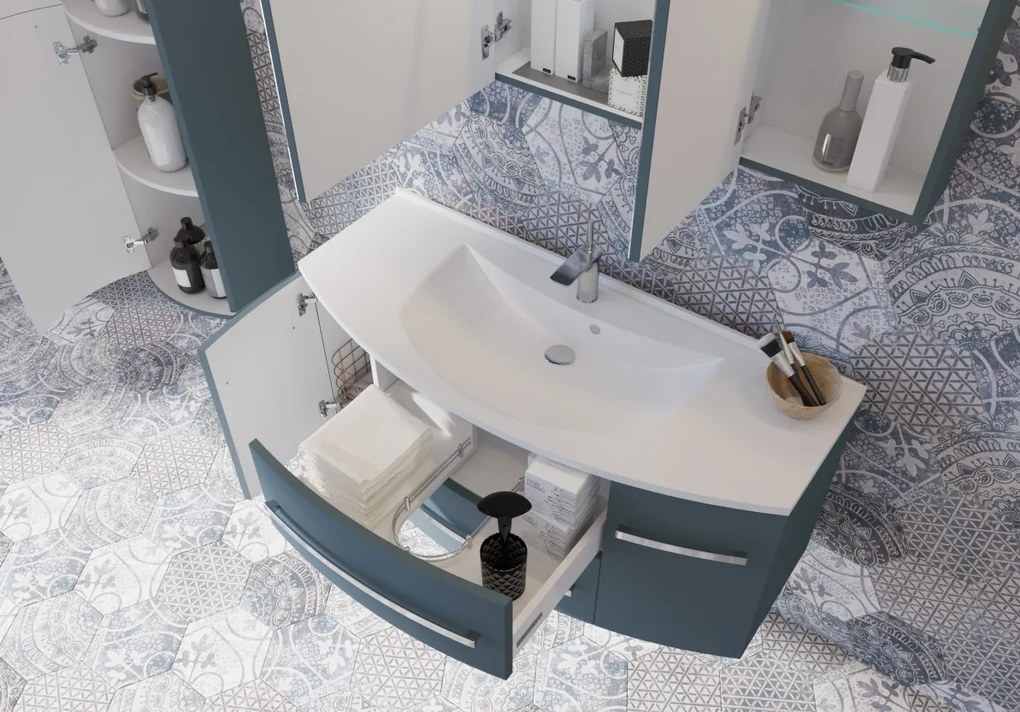 Kingsbath Vanessa Indigo Blue 120 koupelnová skříňka s umyvadlem