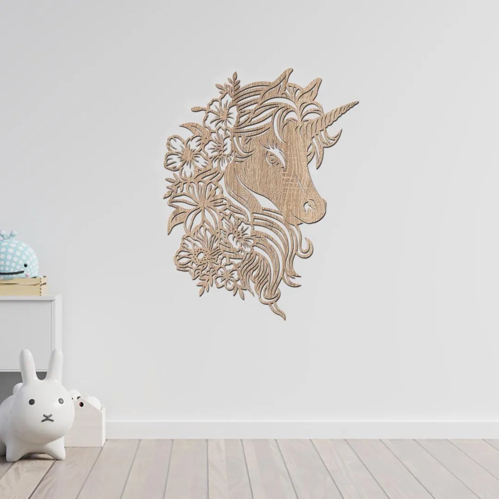 dřevo života Dřevěná dekorace UNICORN Zvolte barvu dekoru: Třešeň, Rozměry šxv (cm): 20x26