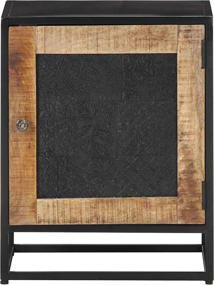 Noční stolek 40 x 30 x 50 cm hrubé mangovníkové dřevo 323146