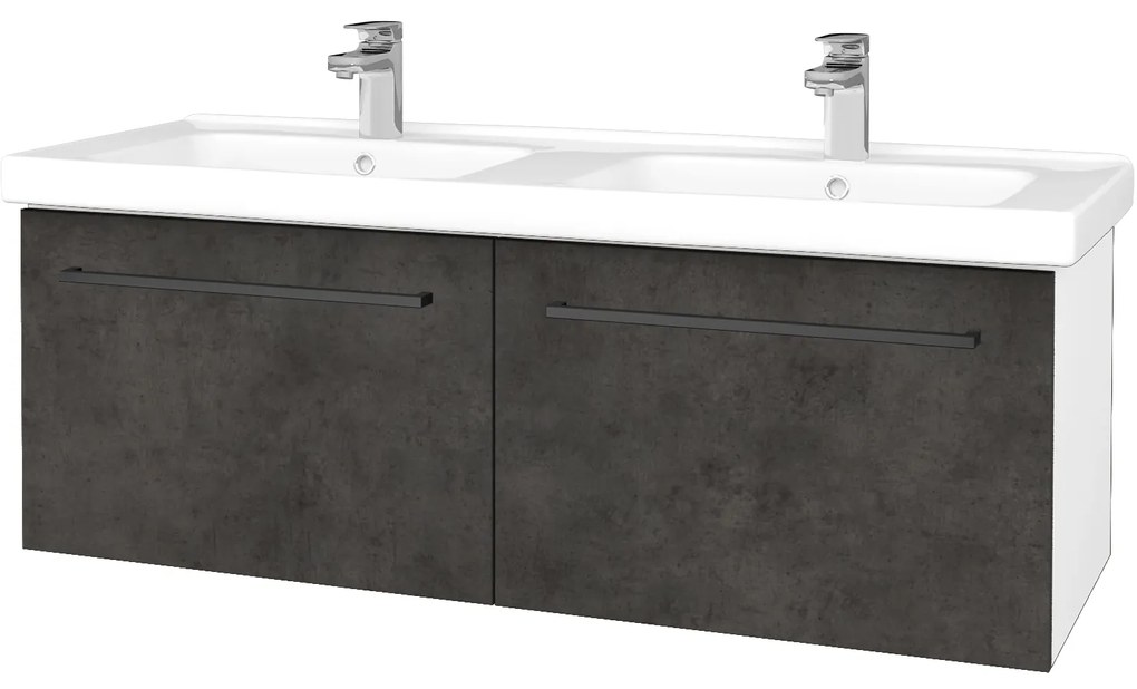 Dřevojas Koupelnová skříň BIG INN SZZ2 125 Varianta: N03 Graphite / Úchytka T01 / N03 Graphite