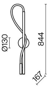 Maytoni MOD166WL-L12G3K - LED Nástěnné svítidlo TAU LED/13W/230V