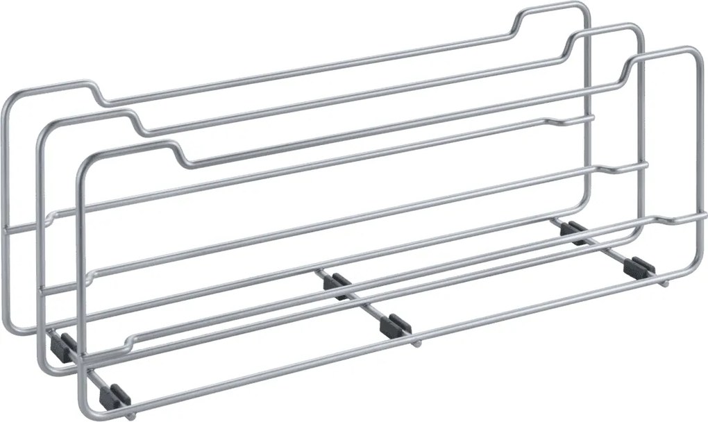 METALTEX Stojan a držák na poklice, 3DECK, 3 přihrádky, 14 x 42 x 16 cm, stříbrný
