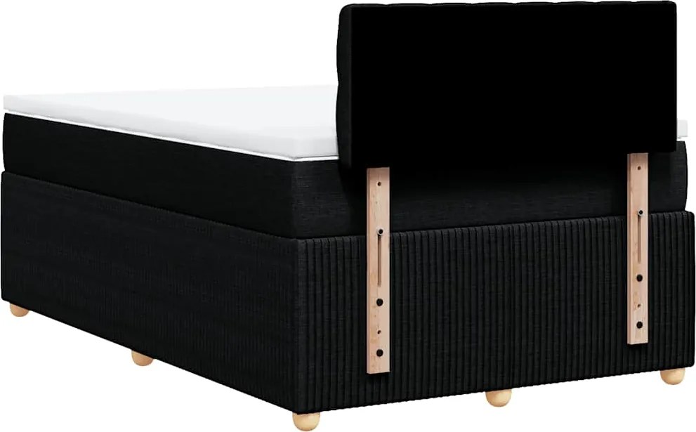 Box spring postel s matrací černá 120x190 cm textil 3287404