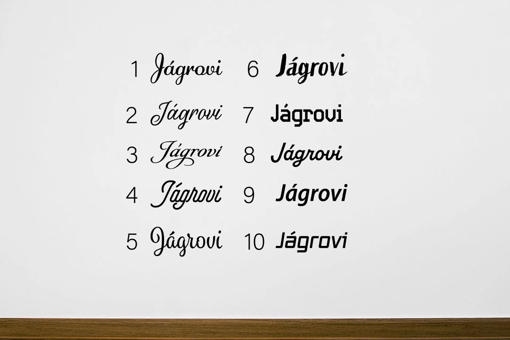 Nalepovací jmenovka na dveře, schránku Barevná varianta: Bílá, Velikost (šířka x výška): šířka 8cm