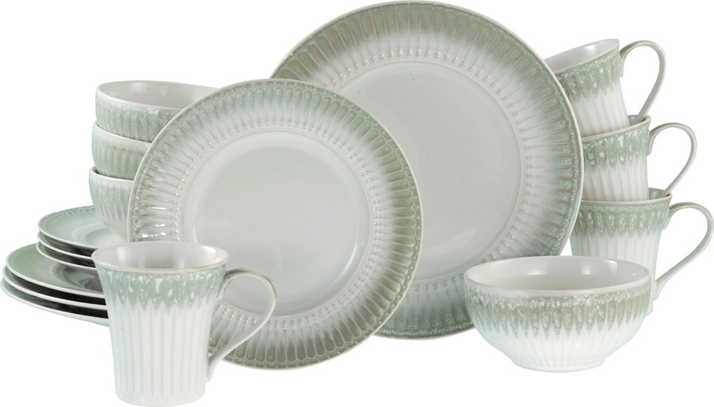 XXXLutz KOMBINOVANÁ SOUPRAVA Celadon Beige 16dílné Creatable - Online Only nádobí - 007768067801