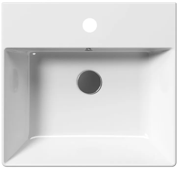 GSI KUBE X keramické umyvadlo 50 x 47 cm s přepadem Extra Glaze bílá 9430111