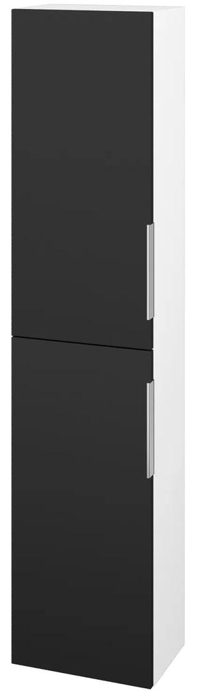 Dřevojas Skříň vysoká DOS SV1D2 35 Varianta: M01 Bílá mat / Úchytka T01 / M01 Bílá mat / Levé