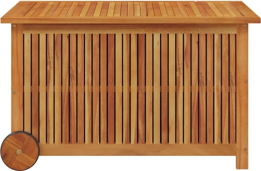 Zahradní úložný box s kolečky 90 x 50 x 58 cm masivní akácie 319711