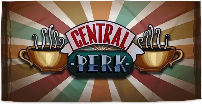 Sablio Ručník Seriál přátelé CENTRAL PERK Abstrakce - 70x140 cm