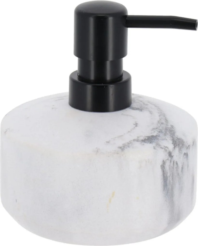 Dávkovač mýdla Vena Marble, bílá/s černými prvky, 175 ml