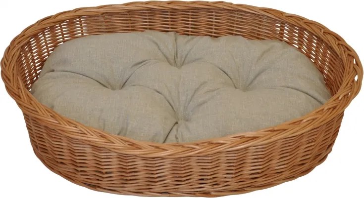 Axin Trading Pelíšek vrbový oválný vlnka Velikost: 63x45 cm