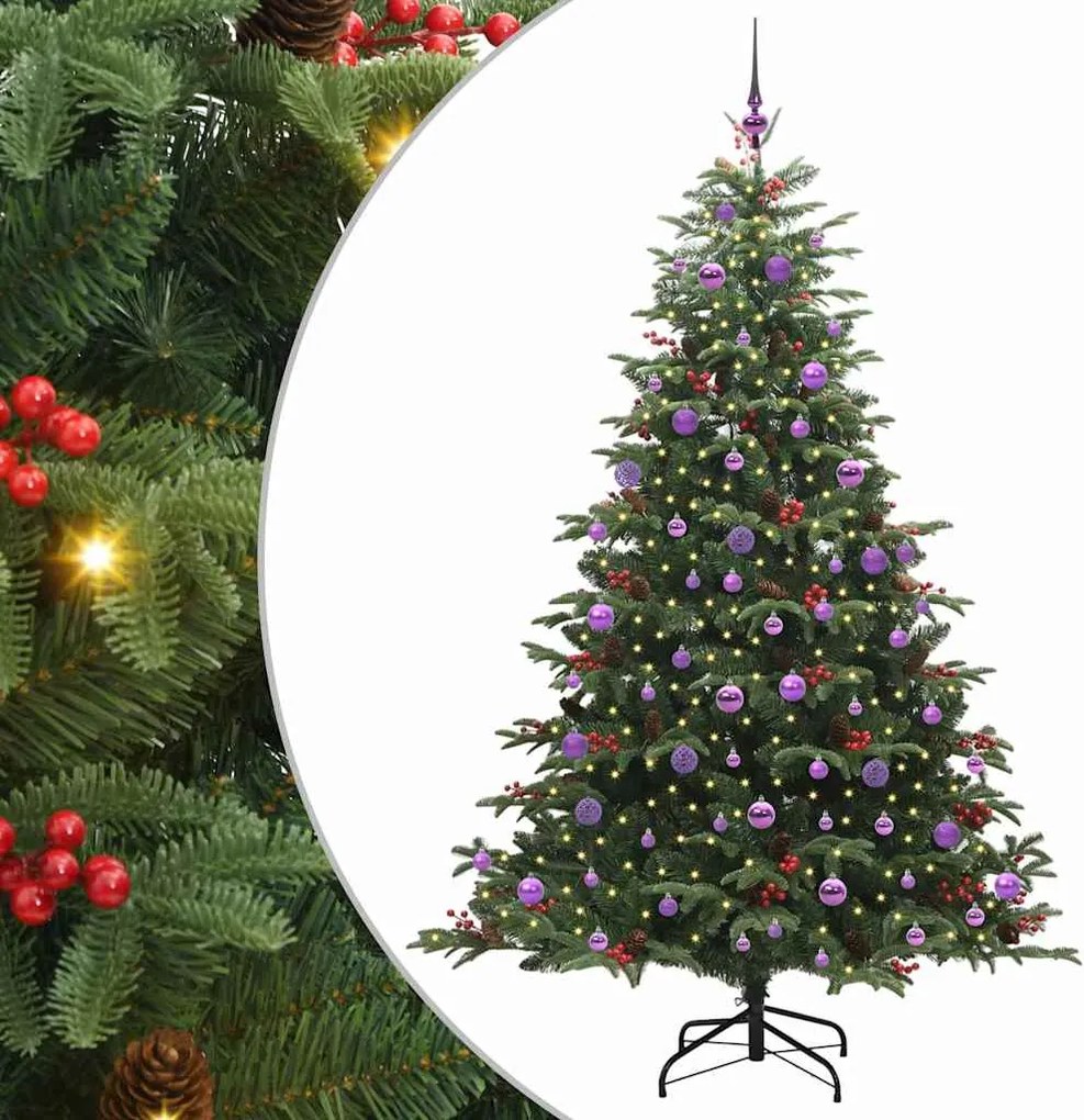 Umělý vánoční stromeček Zelená 210 cm PVC, kov a plast 3395565