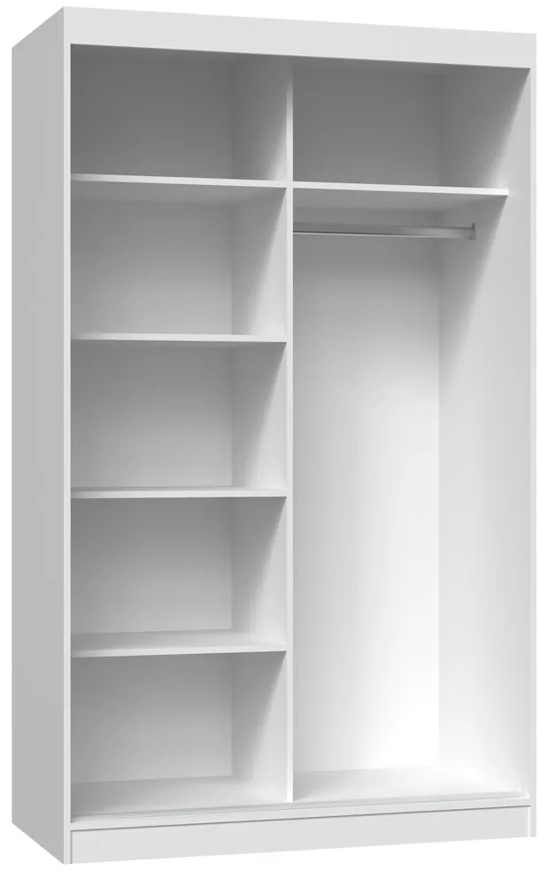 Šatní skříň Iga se zrcadlem 120 cm antracit/dub artisan