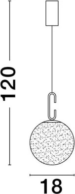 Závěsné LED svítidlo NOVA LUCE HOOK 10,64W 3000K 9695224