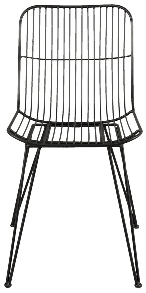 Kovová černá židle Indiq - 42*55*83 cm