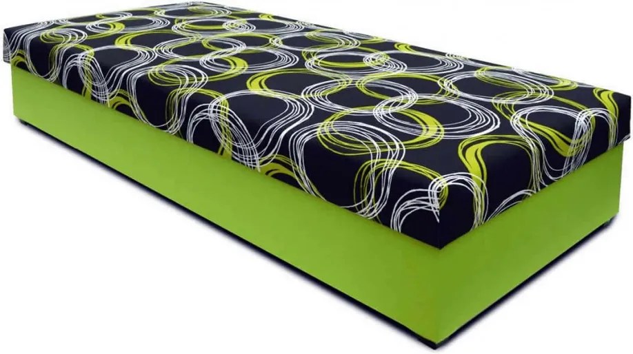 Čalouněná postel s úložným prostorem KLASIK New Design, 80x200 cm