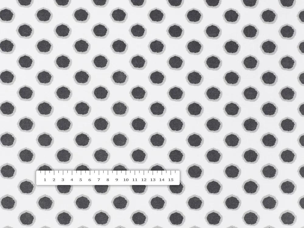 Biante Bavlněný obdélníkový ubrus Sandra SA-286 Šedé puntíky na bílém 140x180 cm