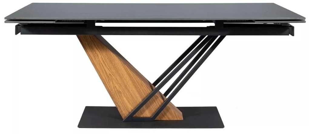Rozkládací jídelní stůl Genesis 180/240 cm černý/jasan