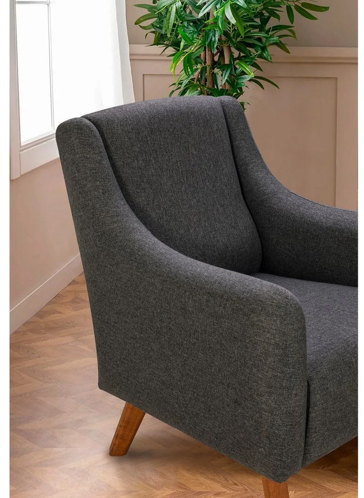 Hanah Home Set křesla a pohovky HERA antracitový 237 cm