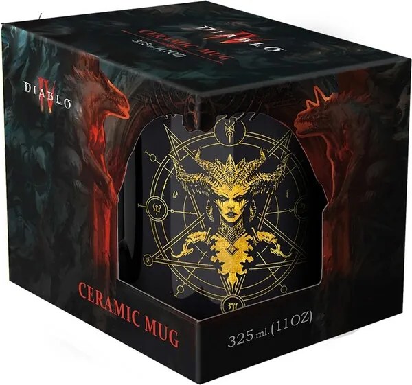 Keramický hrnek Diablo IV - Lilith Gold Edition 330 ml (dárkové balení) Vícebarevná