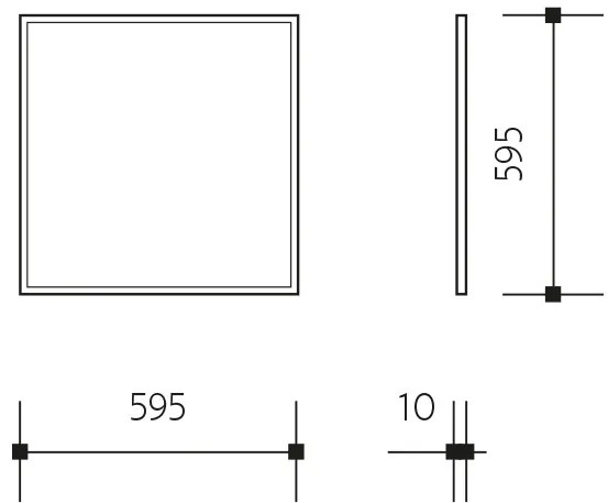 Panlux PN22300005 LED PANEL THIN UGR vestavný čtvercový 600x600mm 40W denní bílá