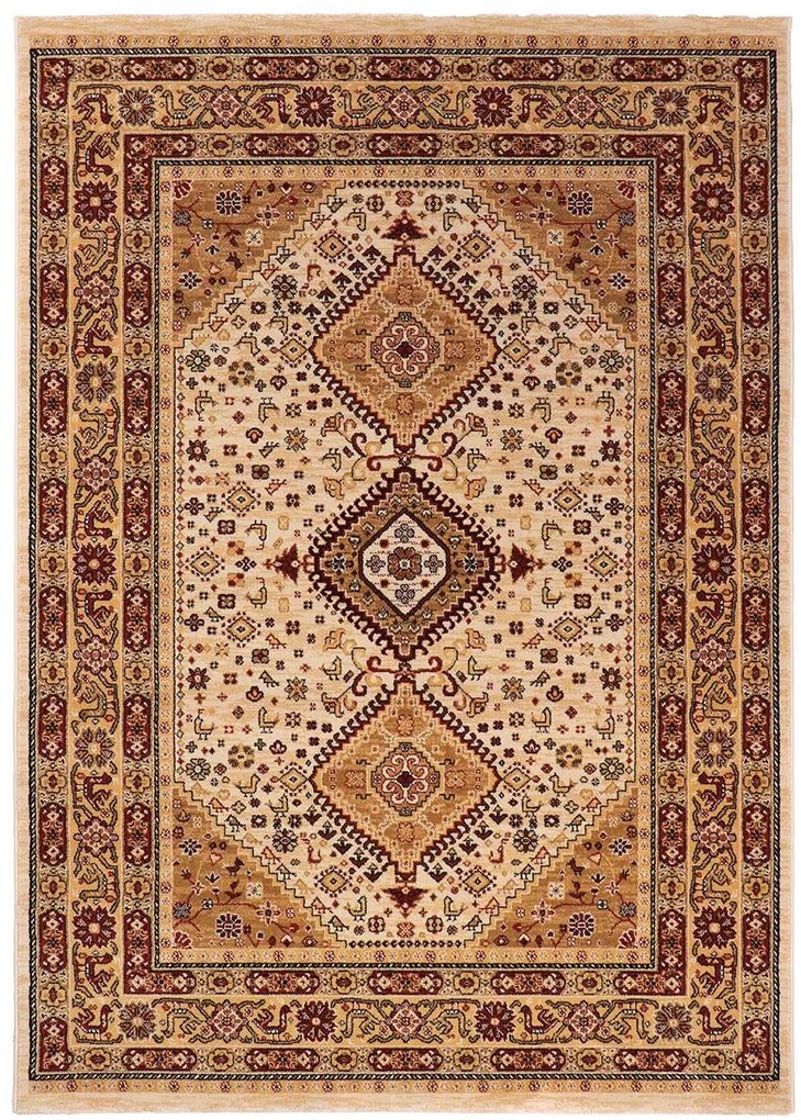 Koberce Breno Kusový koberec PRAGUE 93/IB2W, Béžová, Vícebarevné, 133 x 190 cm