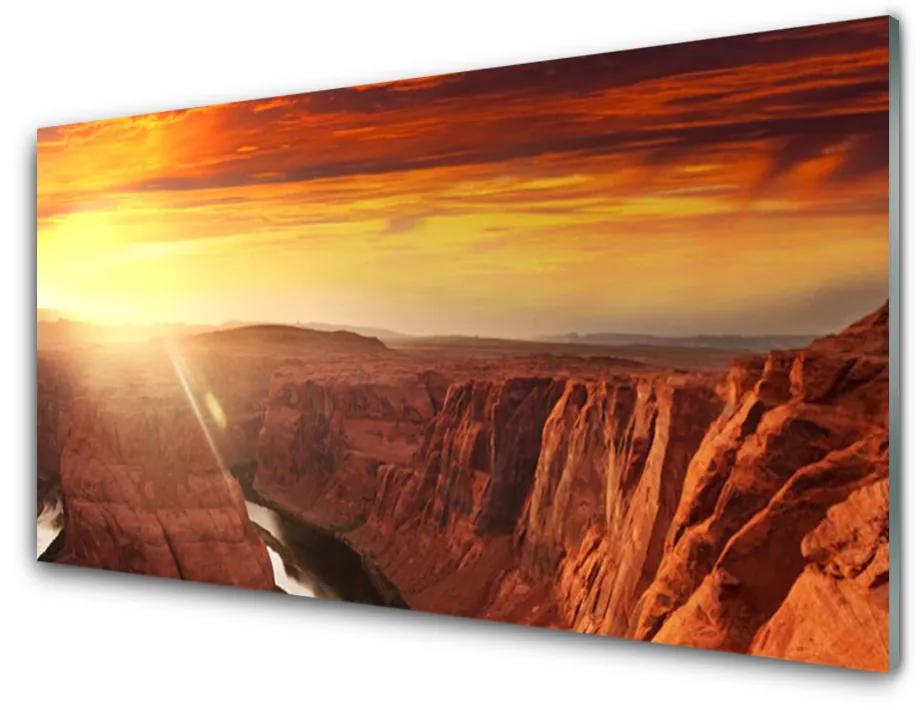 Obraz na skle Velký Kaňon Krajina 125x50 cm
