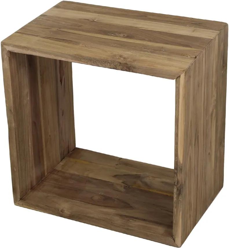 Odkládací stolek z teakového dřeva HMS collection Cube