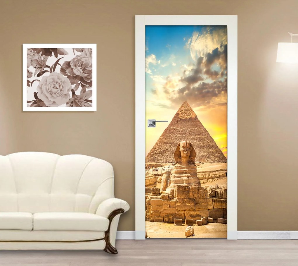 Samolepící fototapeta na dveře 95x210cm - Pyramida