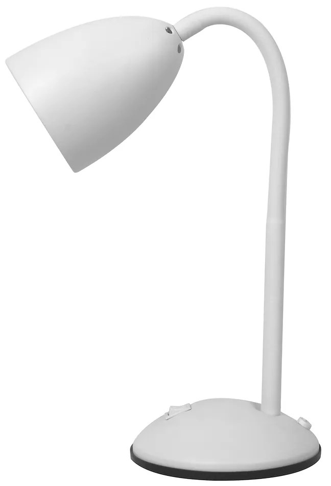 Stolní lampa Logic, 1x bílé kovové stínítko, w