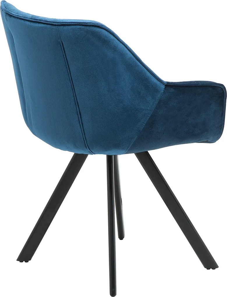 Jídelní židle BRUNO II, samet, modrá