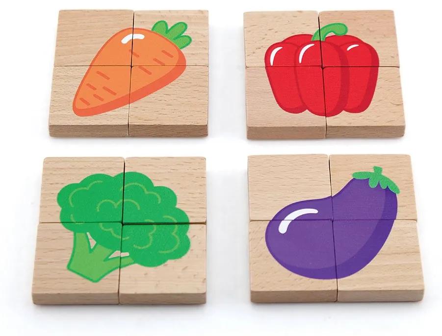 Dřevěné magnetické puzzle Viga Ovoce a Zelenina Barva: multicolor