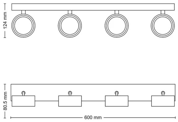Philips - LED Bodové svítidlo BRACIA 4xLED/5,5W/230V bílá
