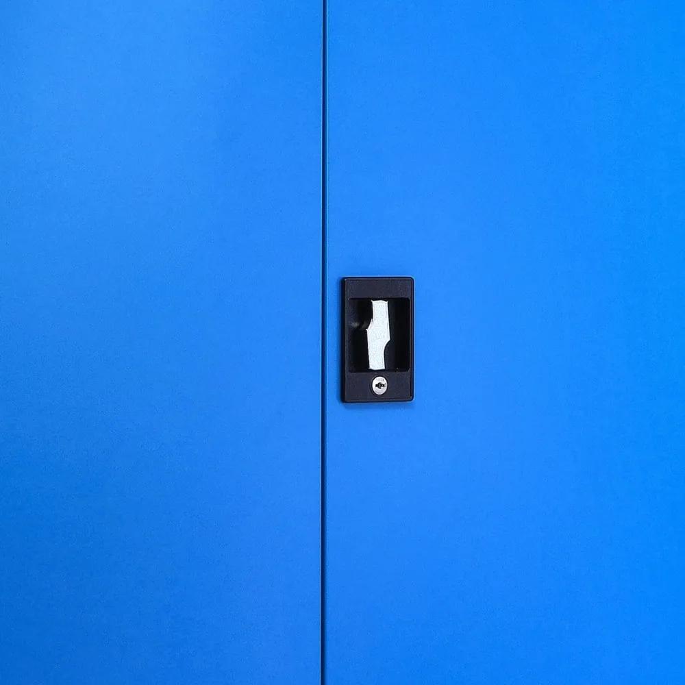 Rauman Kovová skříň na nářadí 92 x 50 x 117 cm, cylindrický zámek - modrá