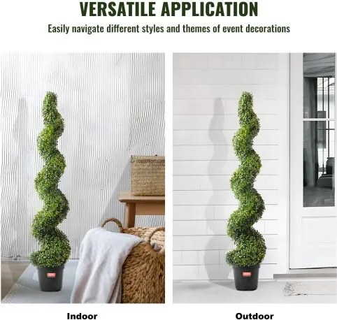 2 Kusů 1,5 m Umělý buxus Topiary Strom Umělá rostlina UV Dekor vnitřní/venkovní