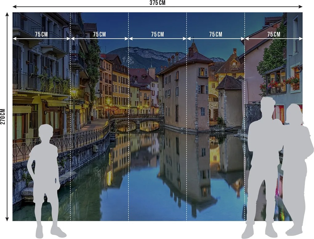 Fototapeta na míru Kanály v Annecy | Vliesová fototapeta na zed' | DFTNXXL2438