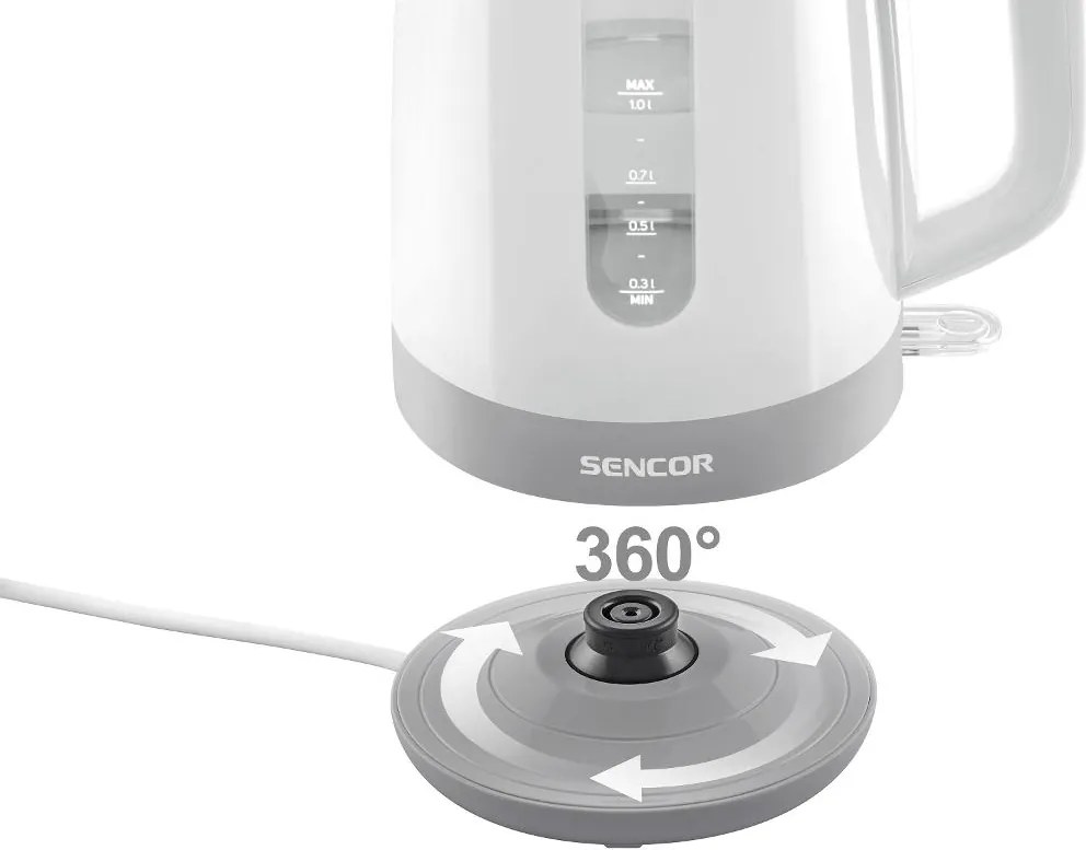 Sencor SWK 1020WH – rychlovarná konvice 1 l, bílá