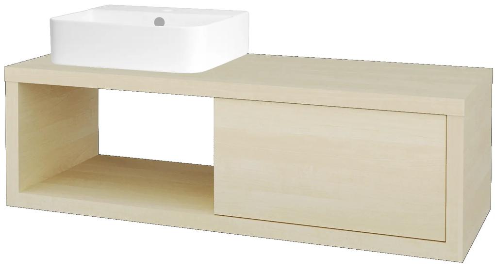 Dřevojas Koupelnová skříň STORM SZZO 120 (umyvadlo Joy 3) Varianta: L01 Bílá vysoký lesk / L01 Bílá vysoký lesk / Levé