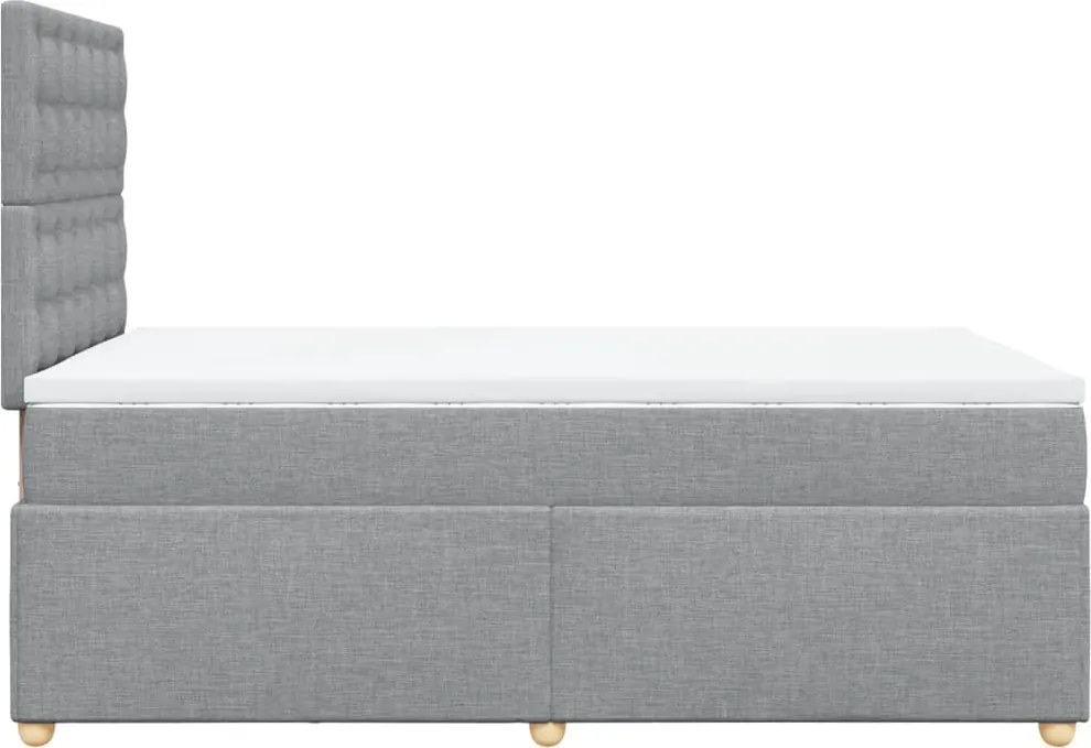 Box spring postel s matrací světle šedá 120x190 cm textil 3293533
