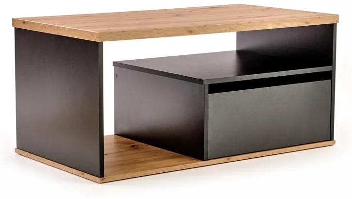 HALMAR PANTERA konferenční stolek dub votan/černý